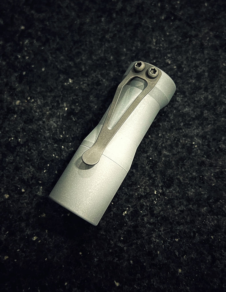 Stonewashed Aluminum Peanut – CWF Custom Flashlights