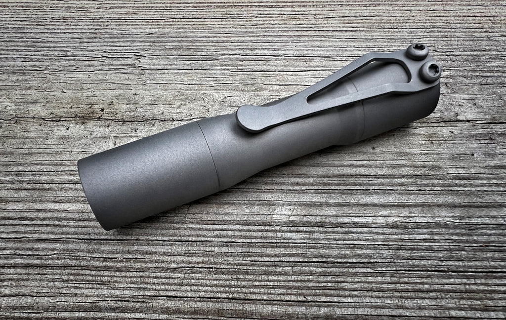 Mini Arc in Stonewashed Titanium – CWF Custom Flashlights