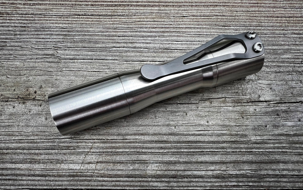 Mini Arc in Machined Titanium – CWF Custom Flashlights