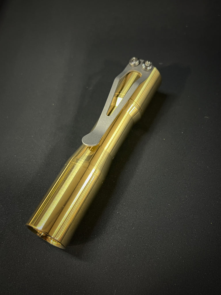 Mini Arc in Machined Brass – CWF Custom Flashlights