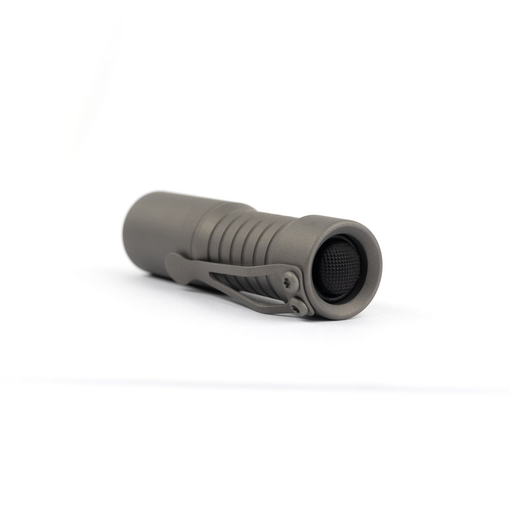 Stonewashed Titanium Groovy Arcadian – CWF Custom Flashlights