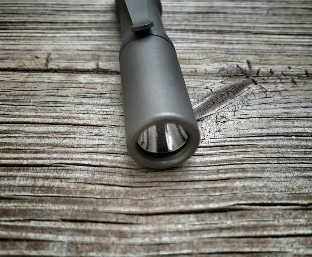 Titanium Stonewashed Click – CWF Custom Flashlights